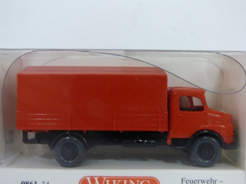 Wiking Mercedes-Benz Kurzhauber Fire Department Flatbed Truck | Promod ...